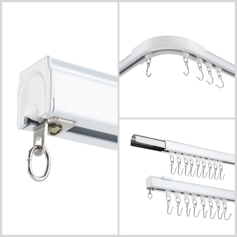 Hokku Designs Goti White Curtain Track & Reviews | Wayfair