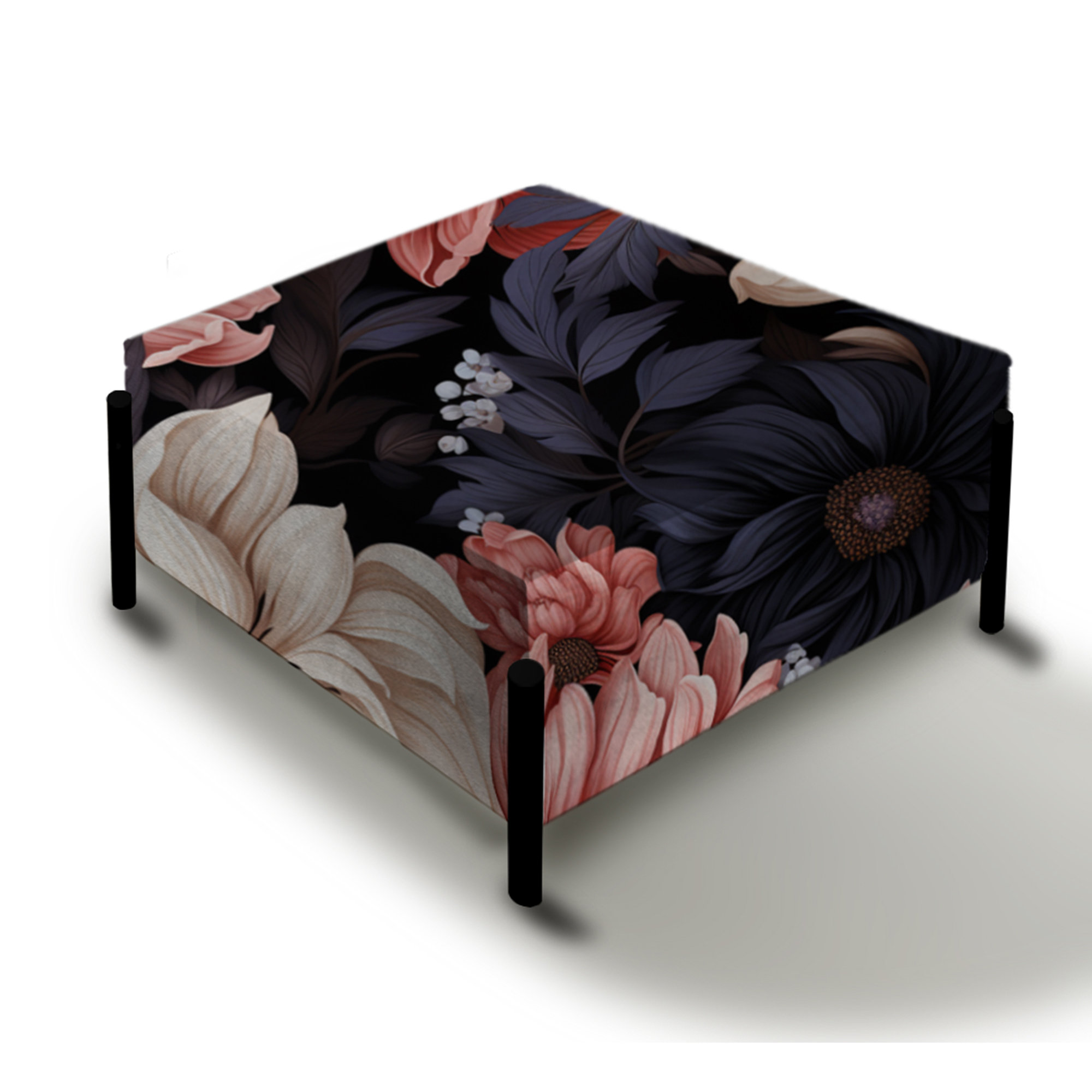 Design Art Light Pink And Pink Flowers Pattern - Floral Large Square ...