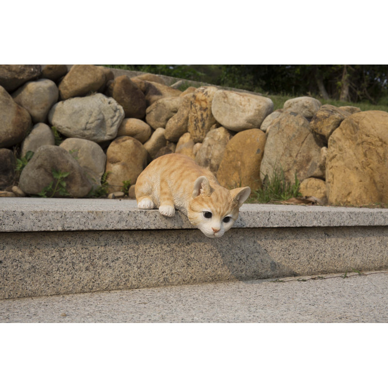 Hi-Line Gift Ltd. Cat Looking Over Ledge Tabby Statue & Reviews ...