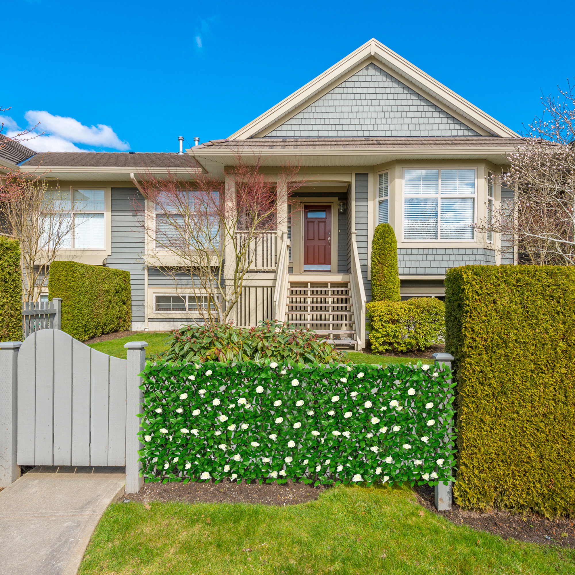 DOEWORKS Expandable Fence Privacy Screen For Balcony Patio Outdoor - 2 ...