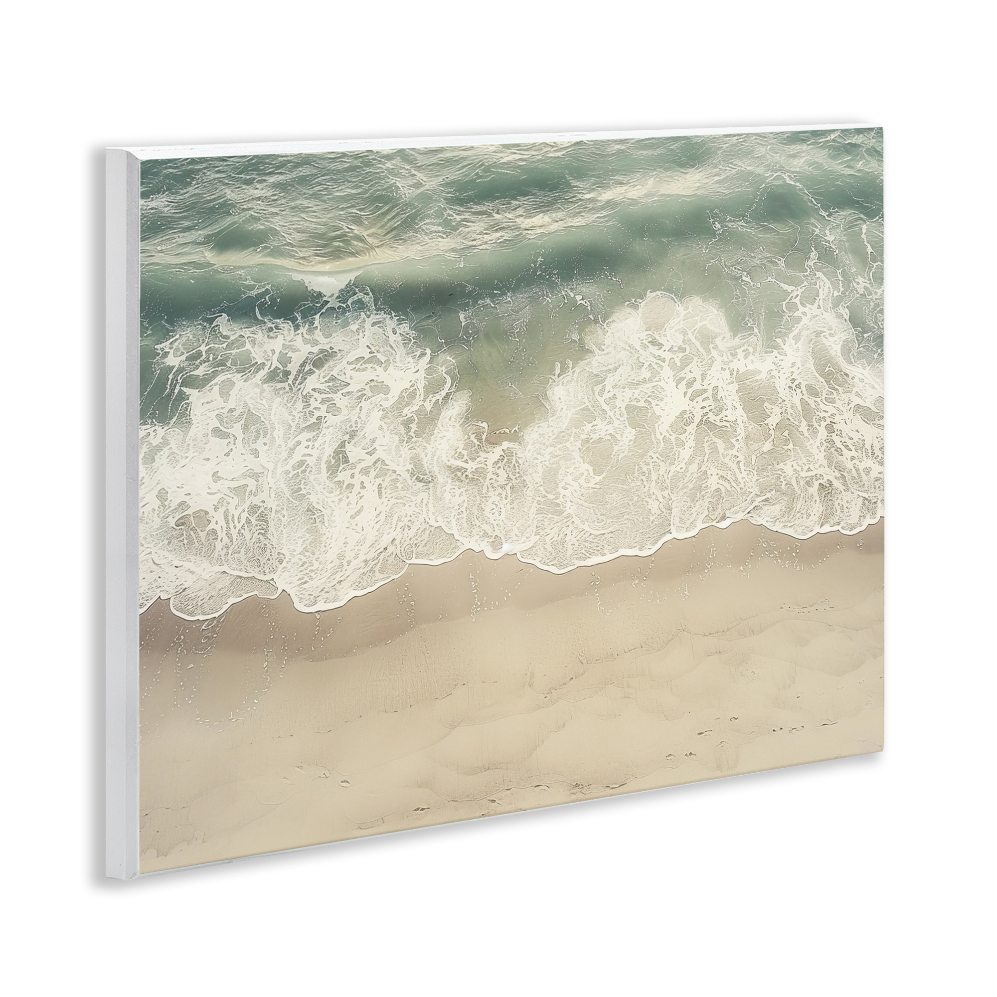 Highland Dunes Aerial Waves Lapping Shore Wall Plaque Art, design by ...