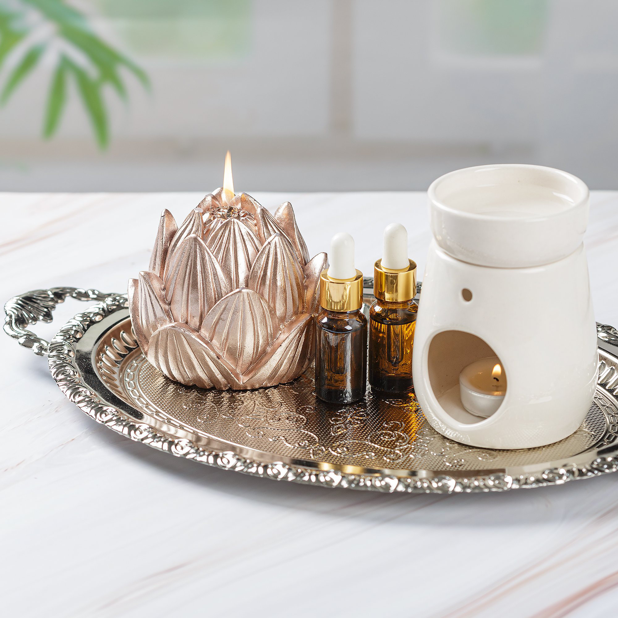 Bloomsbury Market Crystalia Fancy Coffee Tea Beverage Serving Tray ...