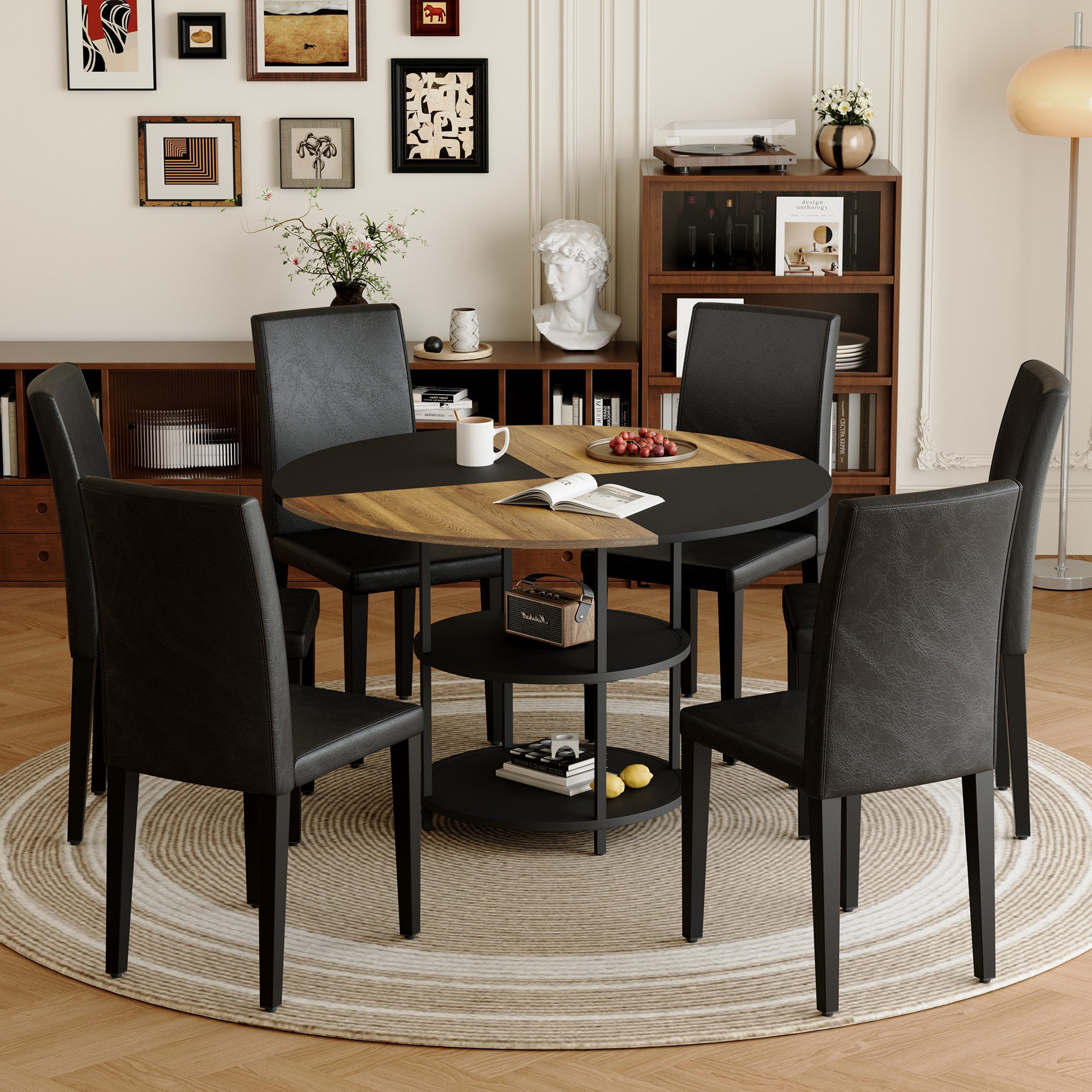 17 Stories Dining Table Set 7 Pieces | Wayfair