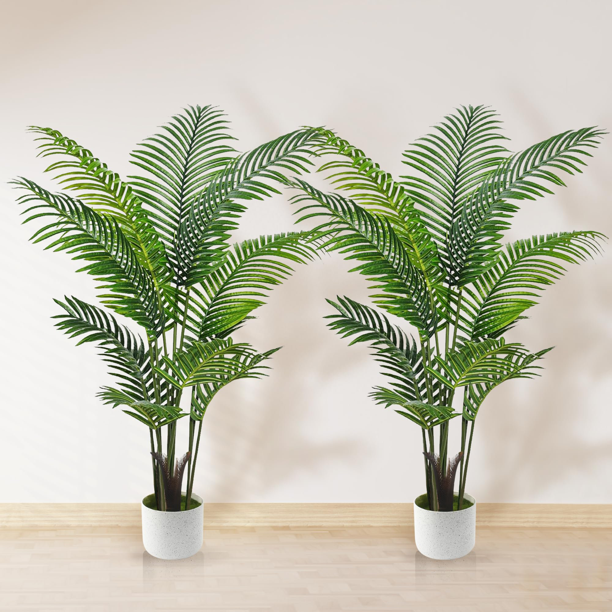 Latitude Run® Artificial Palm Tree 4FT, Fake Tree With White Tall ...