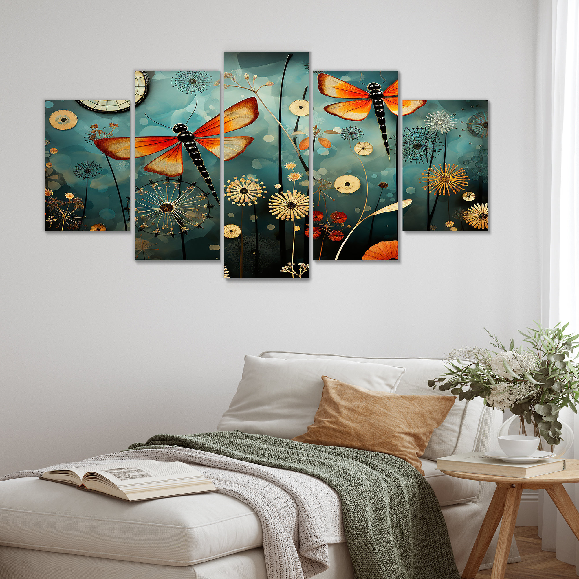 August Grove® Dragonflies In The Meadow - Insects & Bugs Multipanel ...