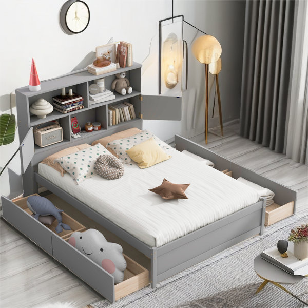 Latitude Run® Pilypas Bookcase Bed | Wayfair