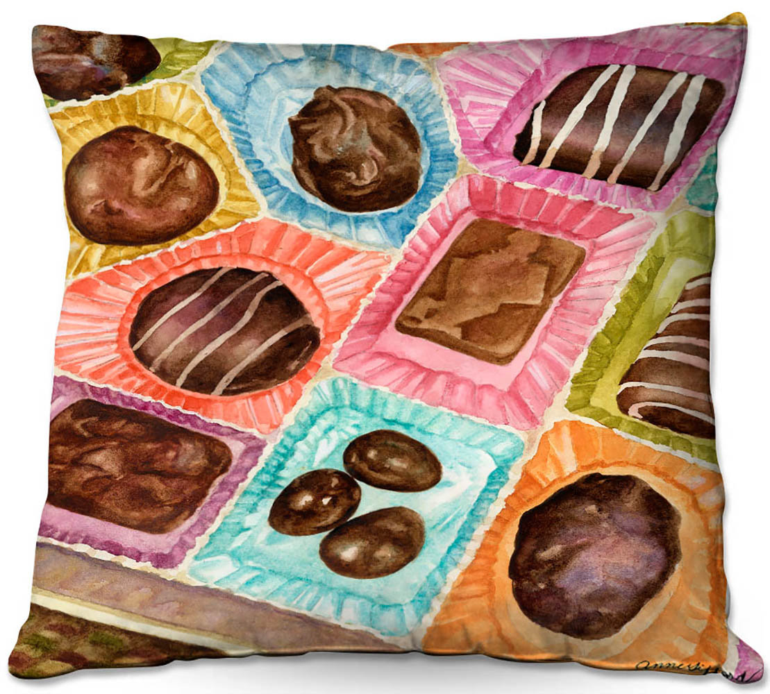 DiaNoche Designs Couch Box Chocolate Throw Pillow | Wayfair
