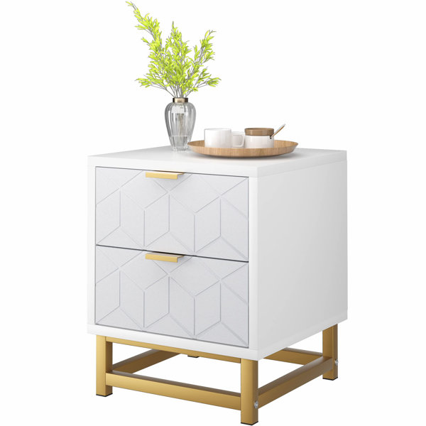 Mercer41 Korwin Solid Wood Top 2 - Drawer End Table | Wayfair