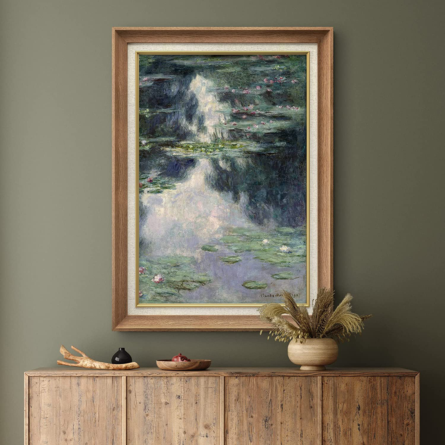 SIGNLEADER The Water Lily Pond, 1899 Framed On Canvas by Claude Monet ...
