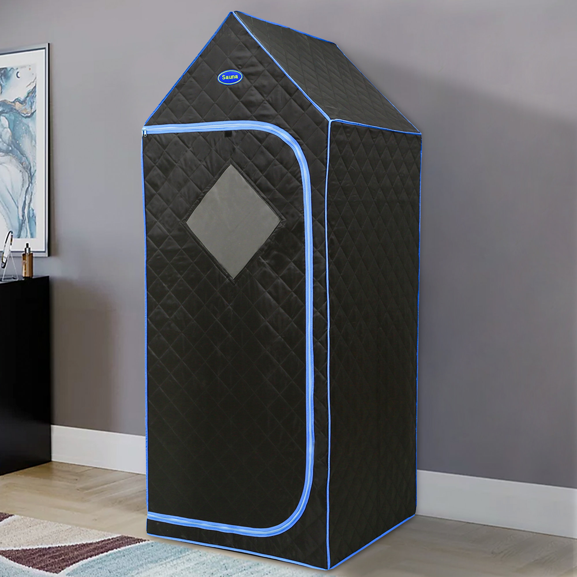 BESTCOSTY Portable Black Gothic Roof Plus Type Full Size Far Infrared ...