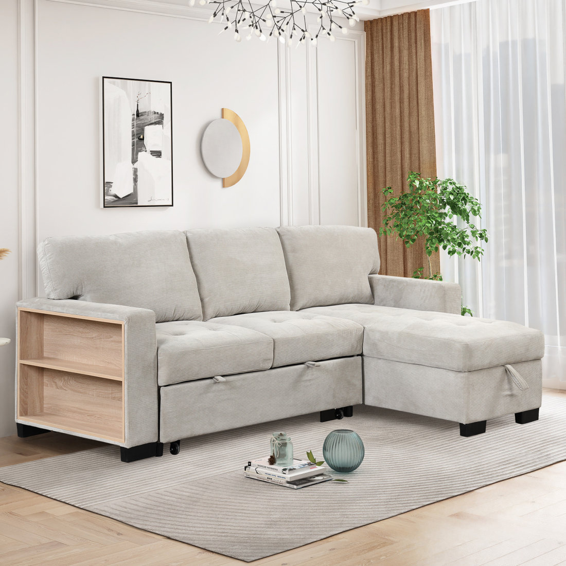 Ebern Designs Sojitra Modern Sofa Stylish And Functional Chaise Lounge ...