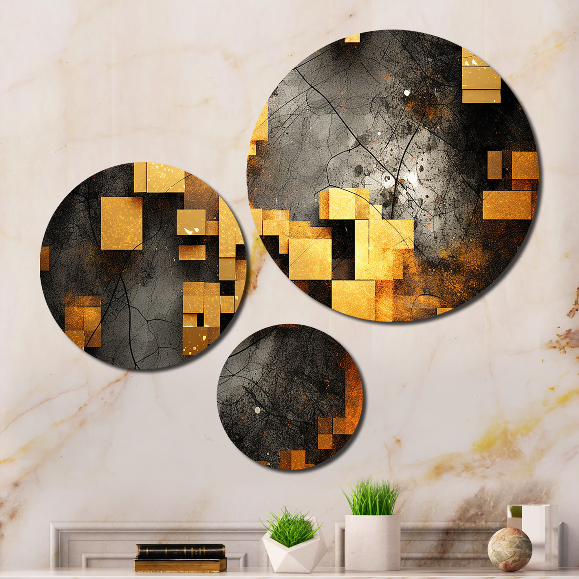 Ivy Bronx Abstract Wall Decor on Metal | Wayfair