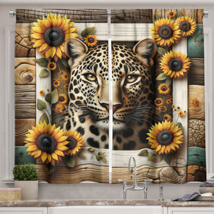 Yellow & Gold Valances & Kitchen Curtains You'll Love | Wayfair