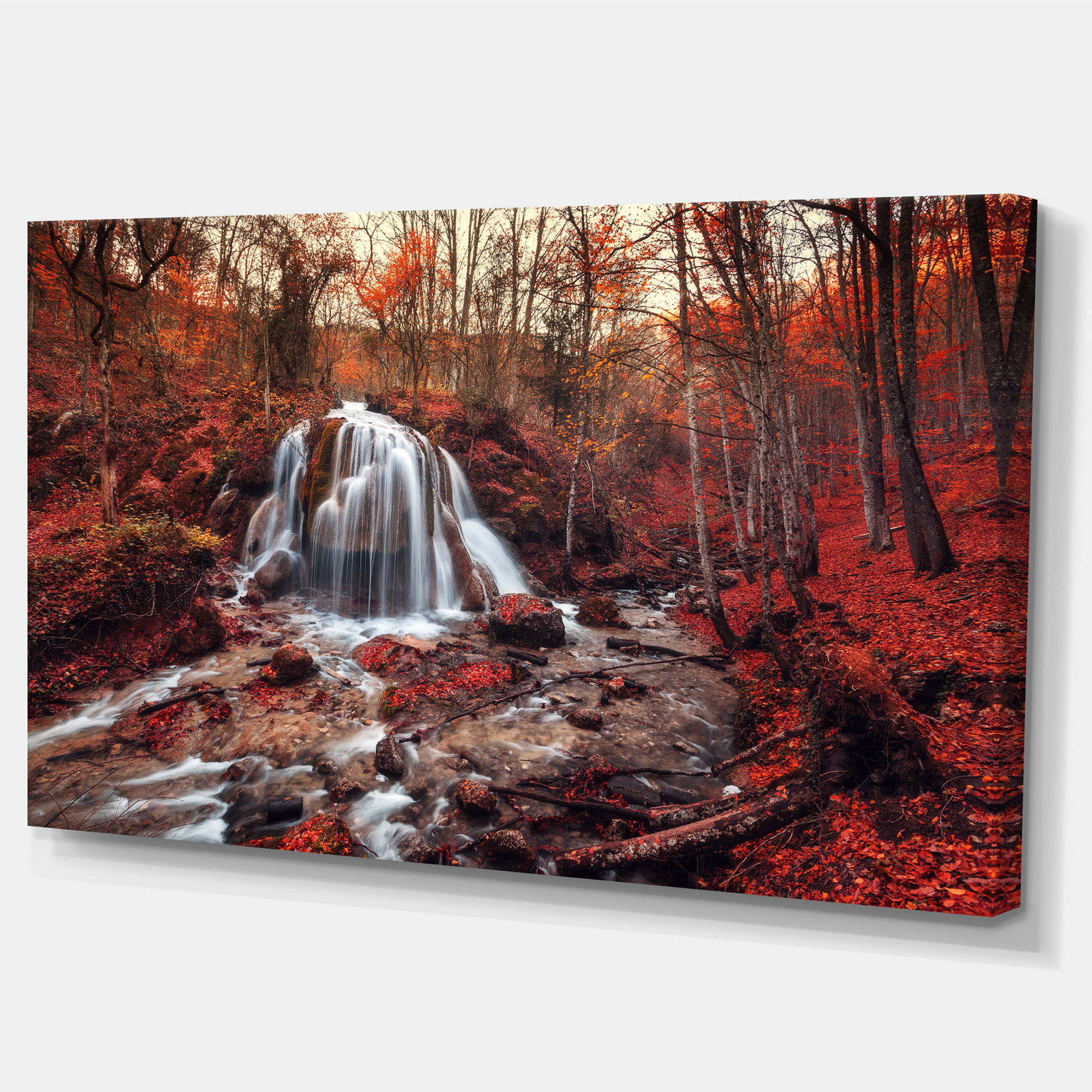 Design Art 'Silver Stream Waterfall Close' Photographic Print on ...
