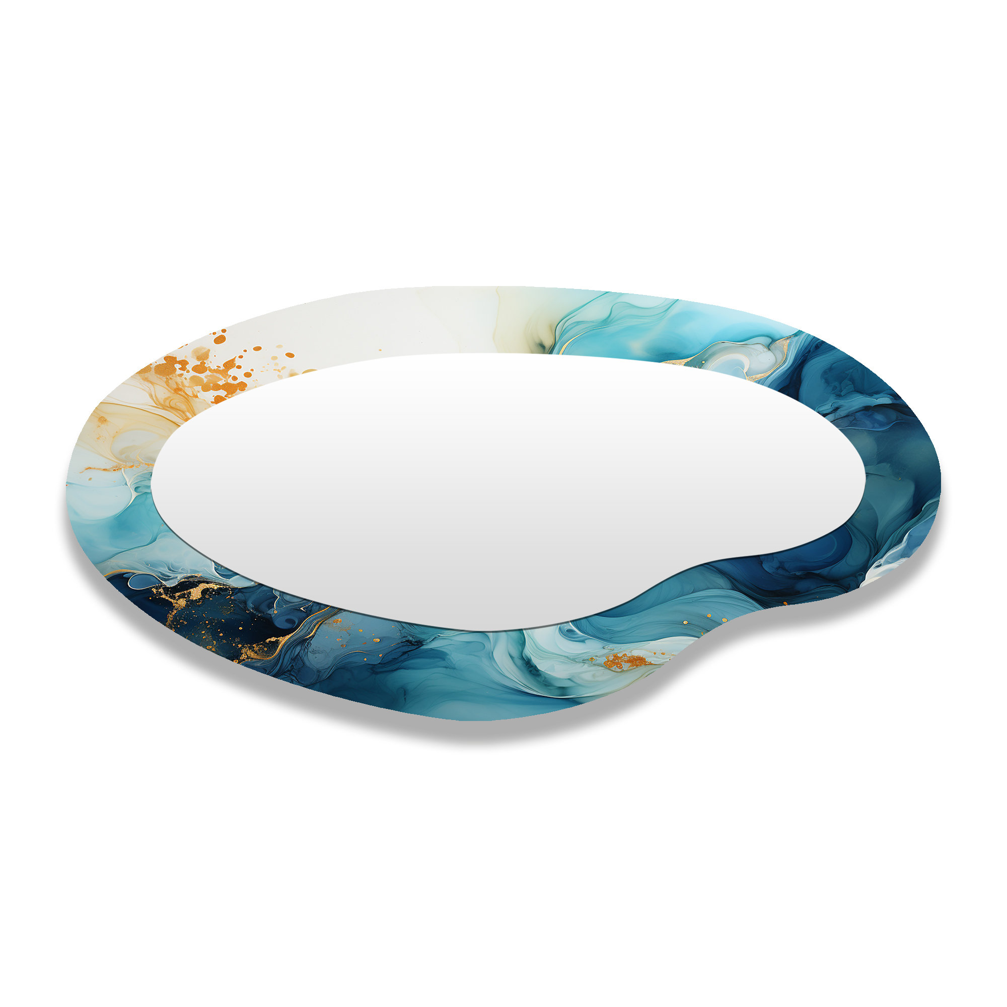 Ivy Bronx Ocean Fusion In Liquid Art - Ocean Asymmetrical Shapes ...