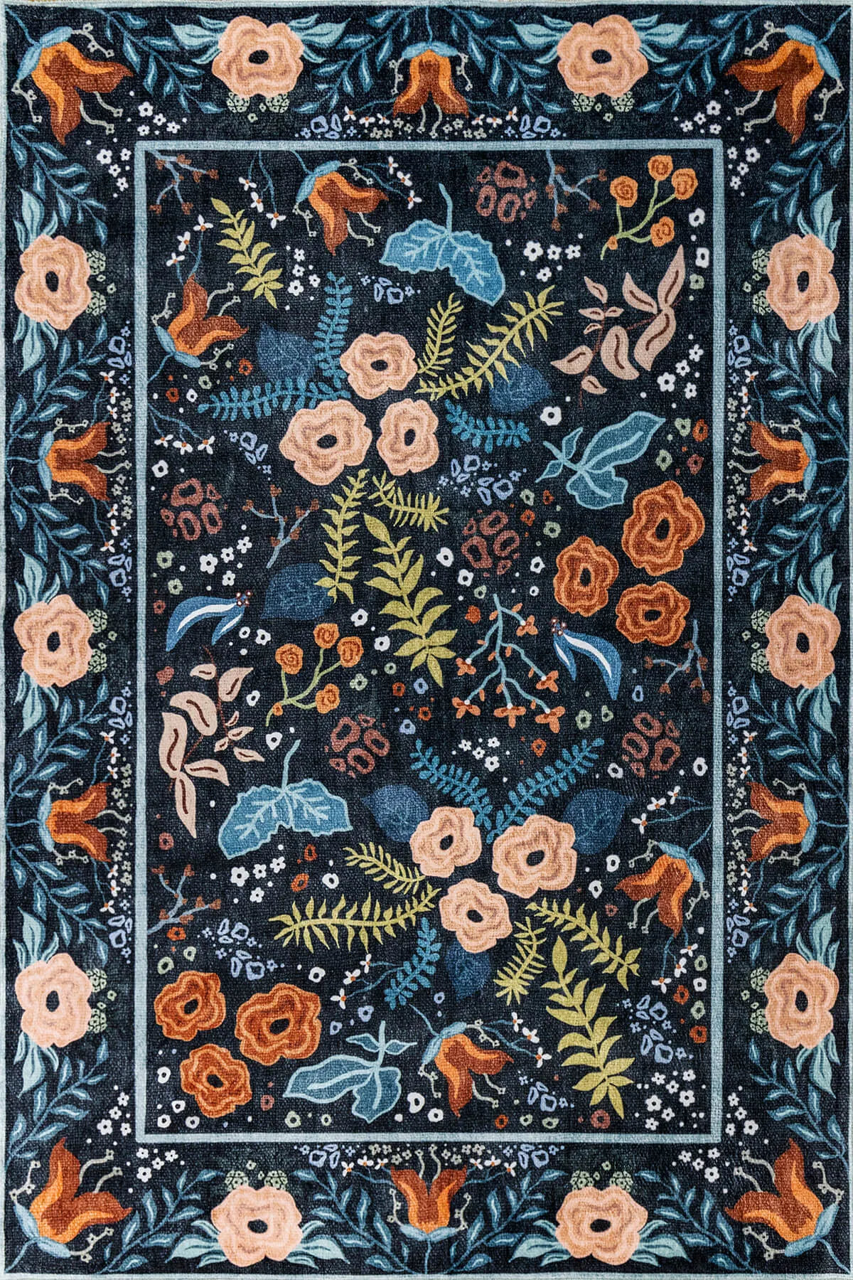 Red Barrel Studio® Fuga Soft Textured Multicolored Floral Patterned Rug ...