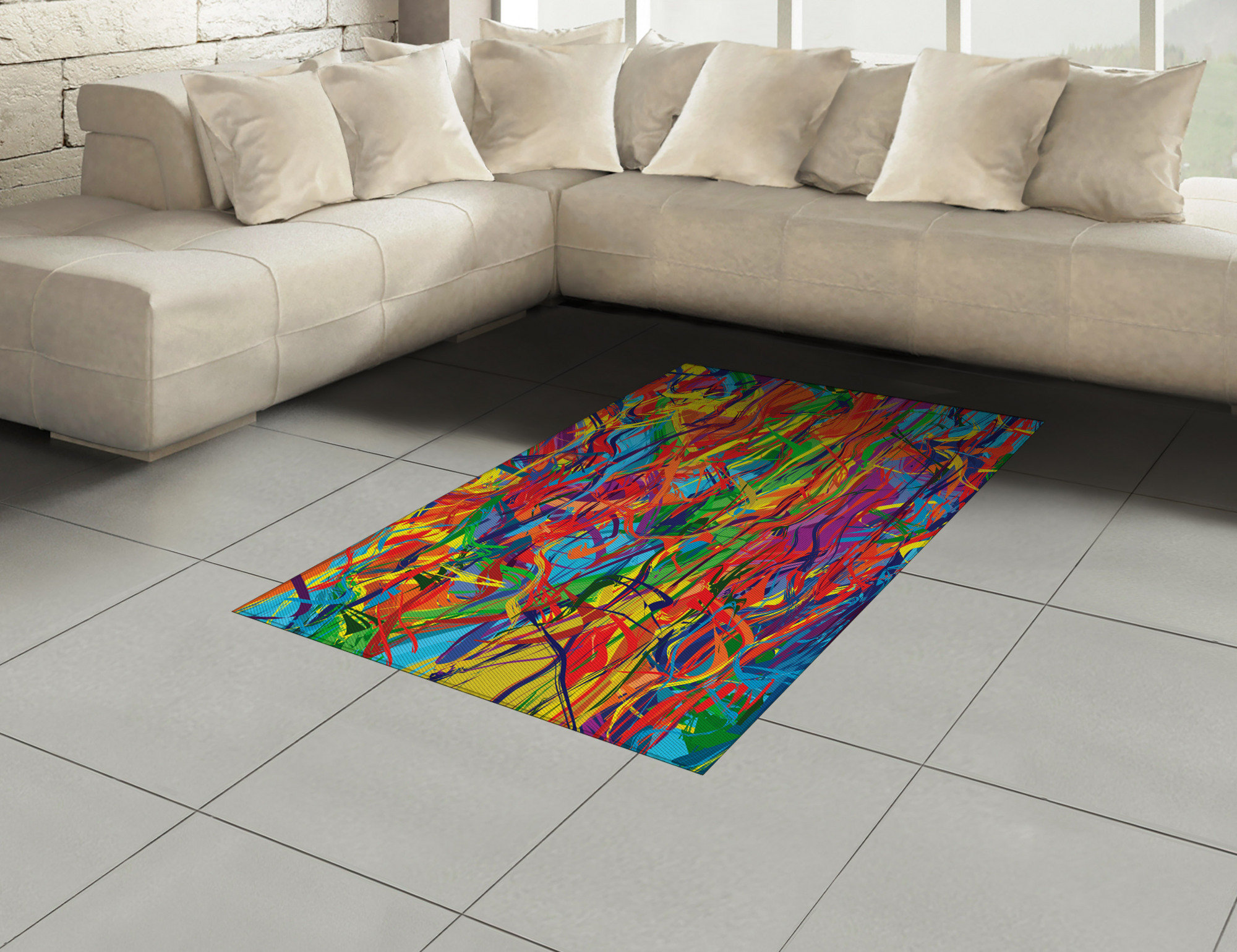 East Urban Home Modern High Density Long Fiber Poly Threads Decorative ...