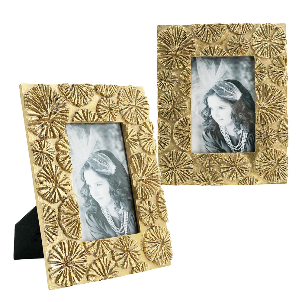 NFusion Troy Vintage Photo Frames with Textured Resin Stone Border ...