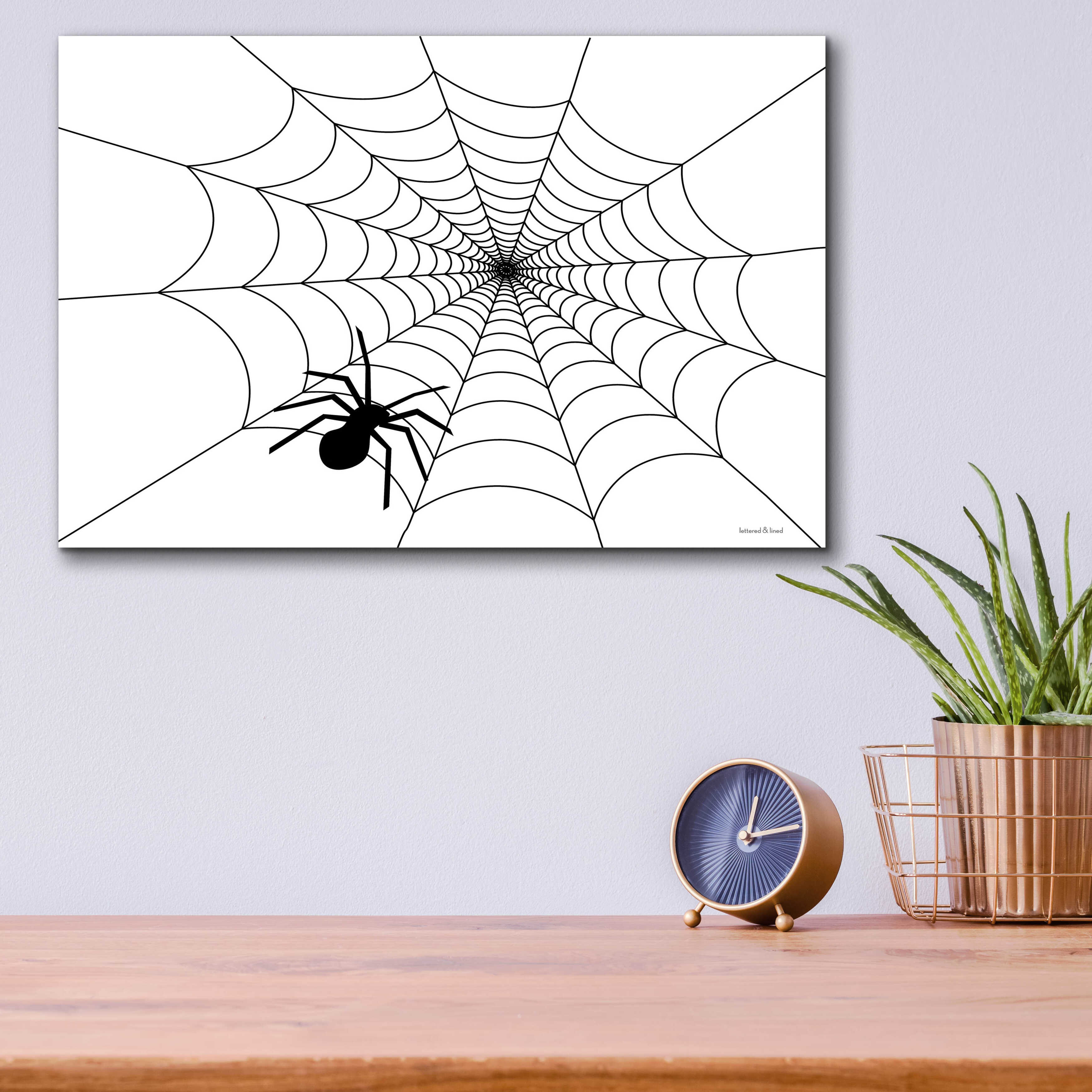 Winston Porter 'Spider Web I' by Lettered & Lined, Acrylic Glass Wall ...