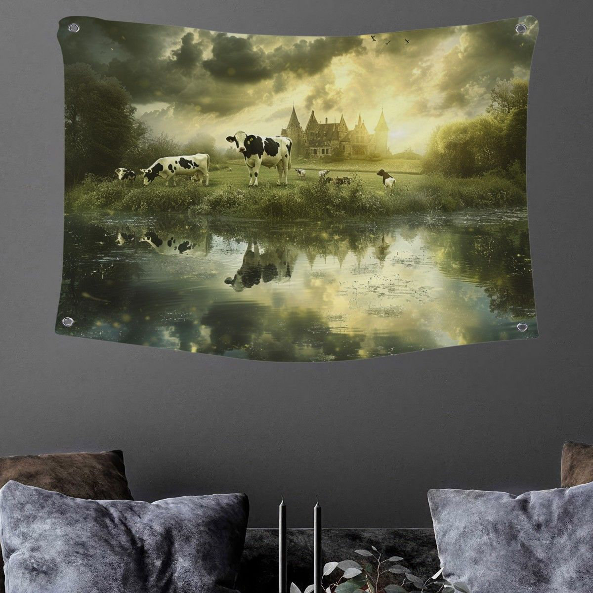 East Urban Home Cows Wall Tapestry - Farm Life Wall Decor | Wayfair