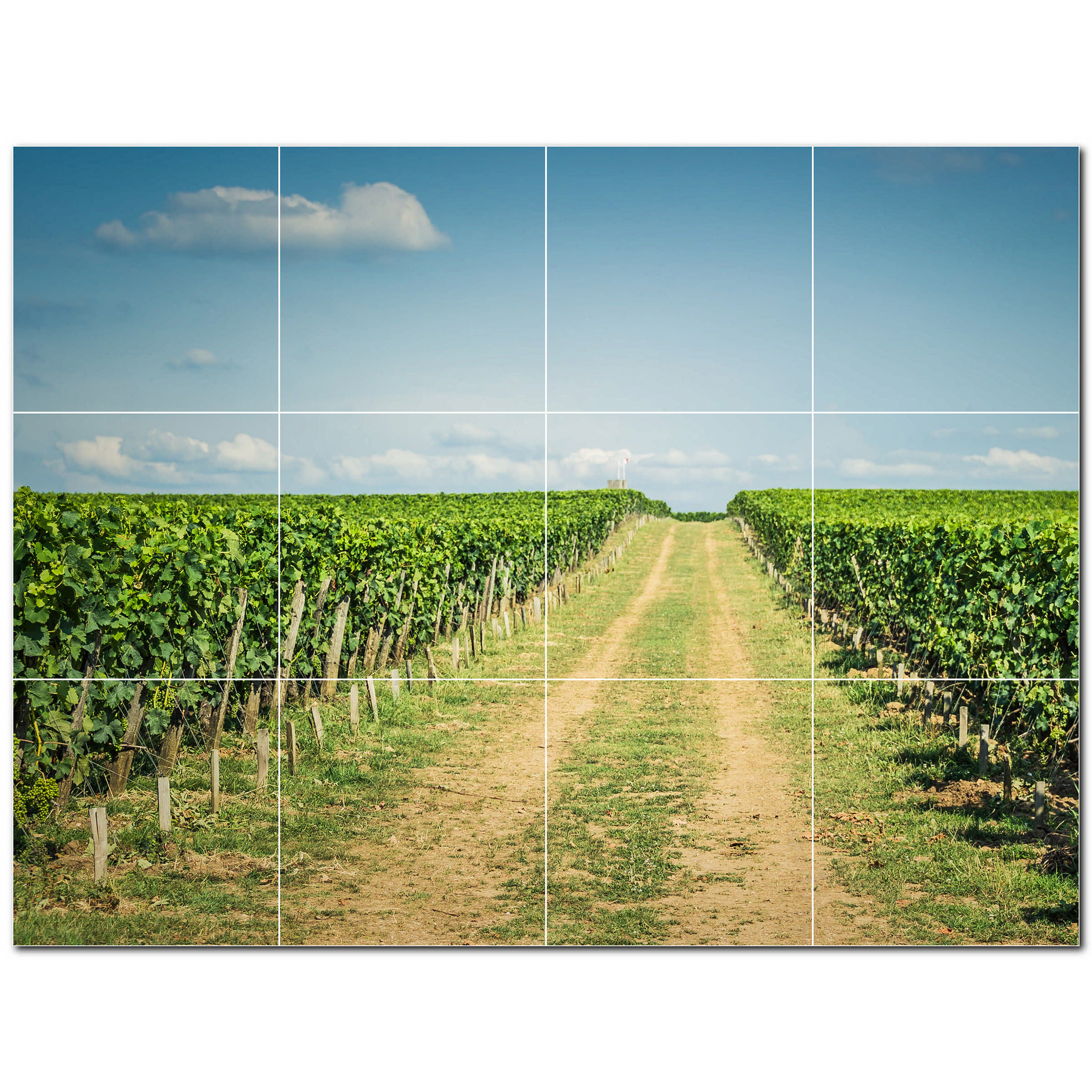 Picture-Tiles.com Panneau décoratif en céramique satinée 12 po x 12 po ...