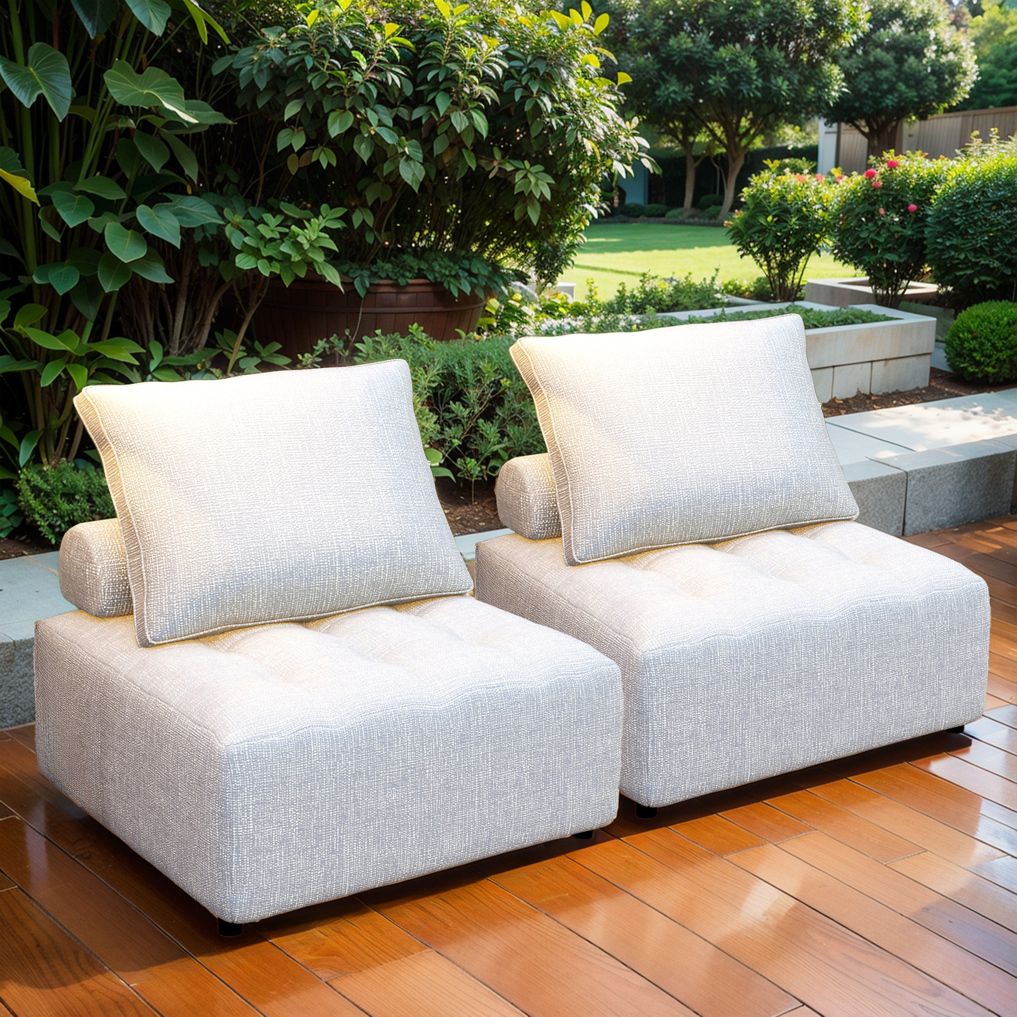 Ebern Designs Aluminum Alloy Frame Outdoor Modular Chairs With ...