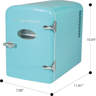 Frigidaire Retro Mini Fridge Cooler, Holds Up to 9 Cans, Portable ...