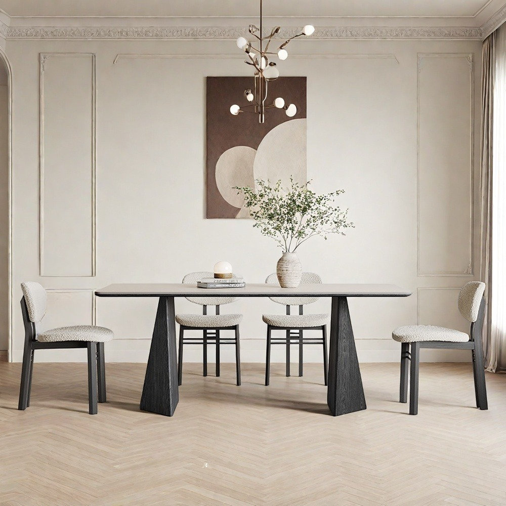 A Zoetic Home Black full-support solid wood rock table set | Wayfair