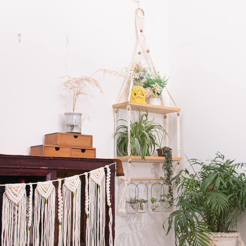 Mercer41 Jenal 2 Piece Wood Floating Shelf | Wayfair