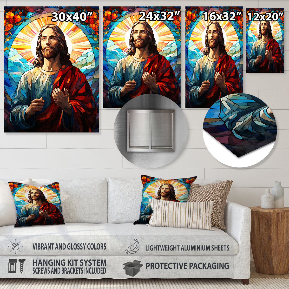 Lark Manor™ Christianism Jesus Christ Portrait - Christianism Metal ...