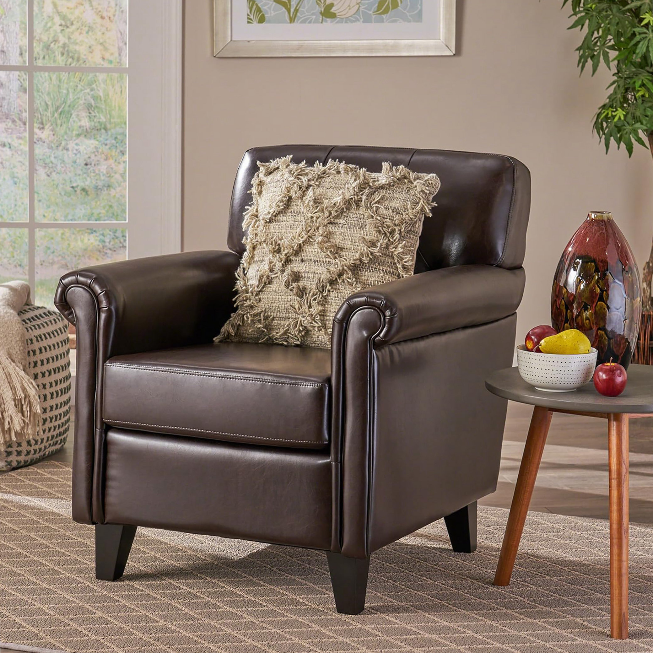 Red Barrel Studio® Teer Faux Leather Club Chair - Wayfair Canada