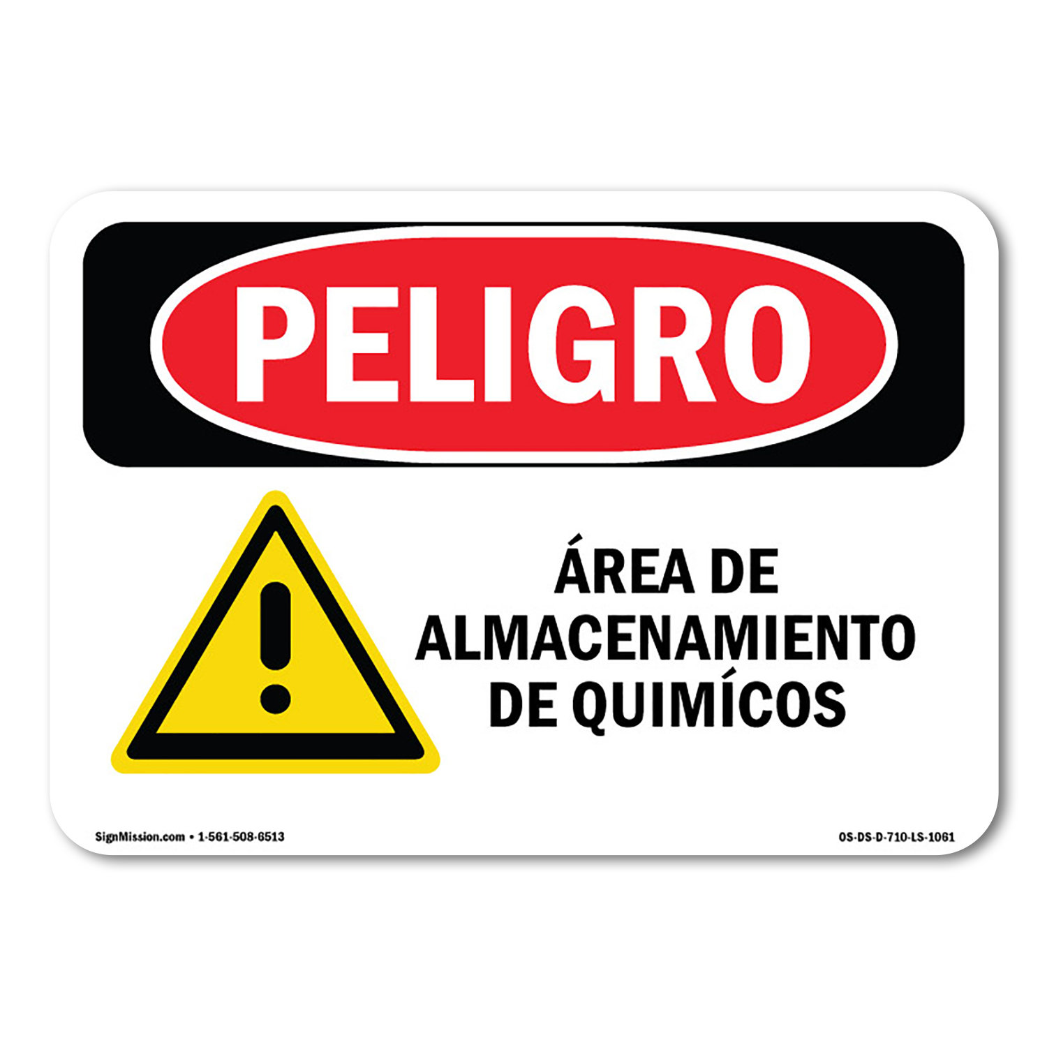 SignMission Chemical Storage Area Spanish Decal 14" X 10" | Wayfair