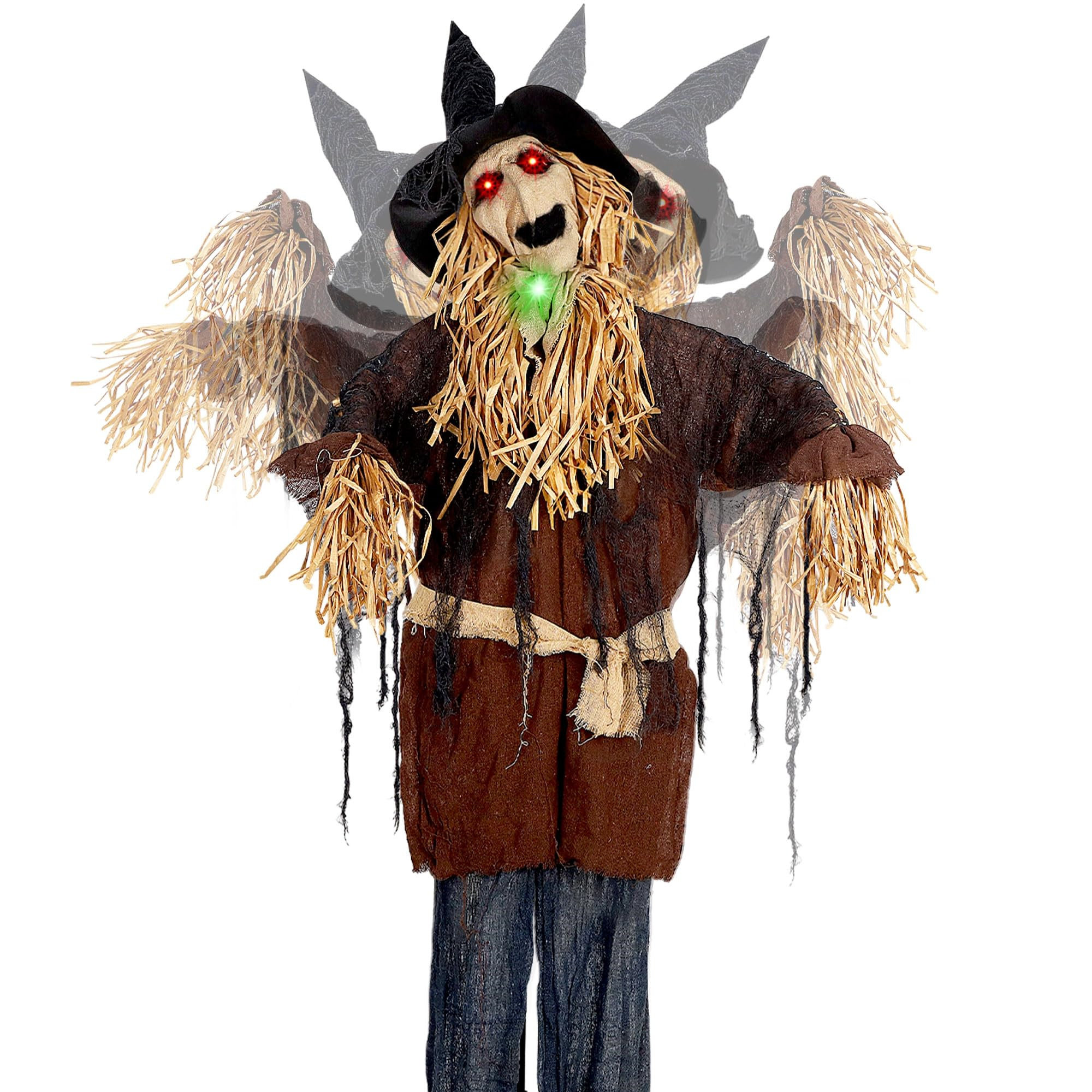 The Holiday Aisle® 6FT Halloween Animated Scarecrow Props | Wayfair