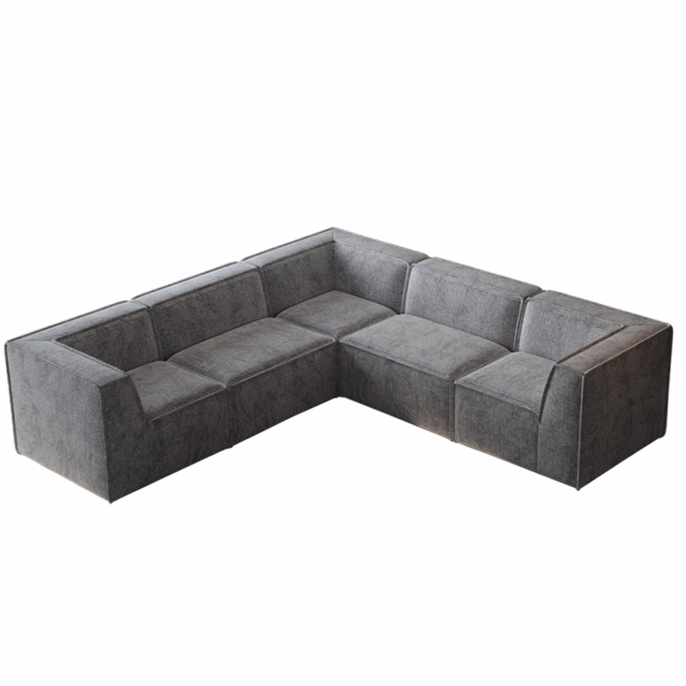 Hokku Designs Chenille Modular L Shaped Sectional Sofa for Living Room ...