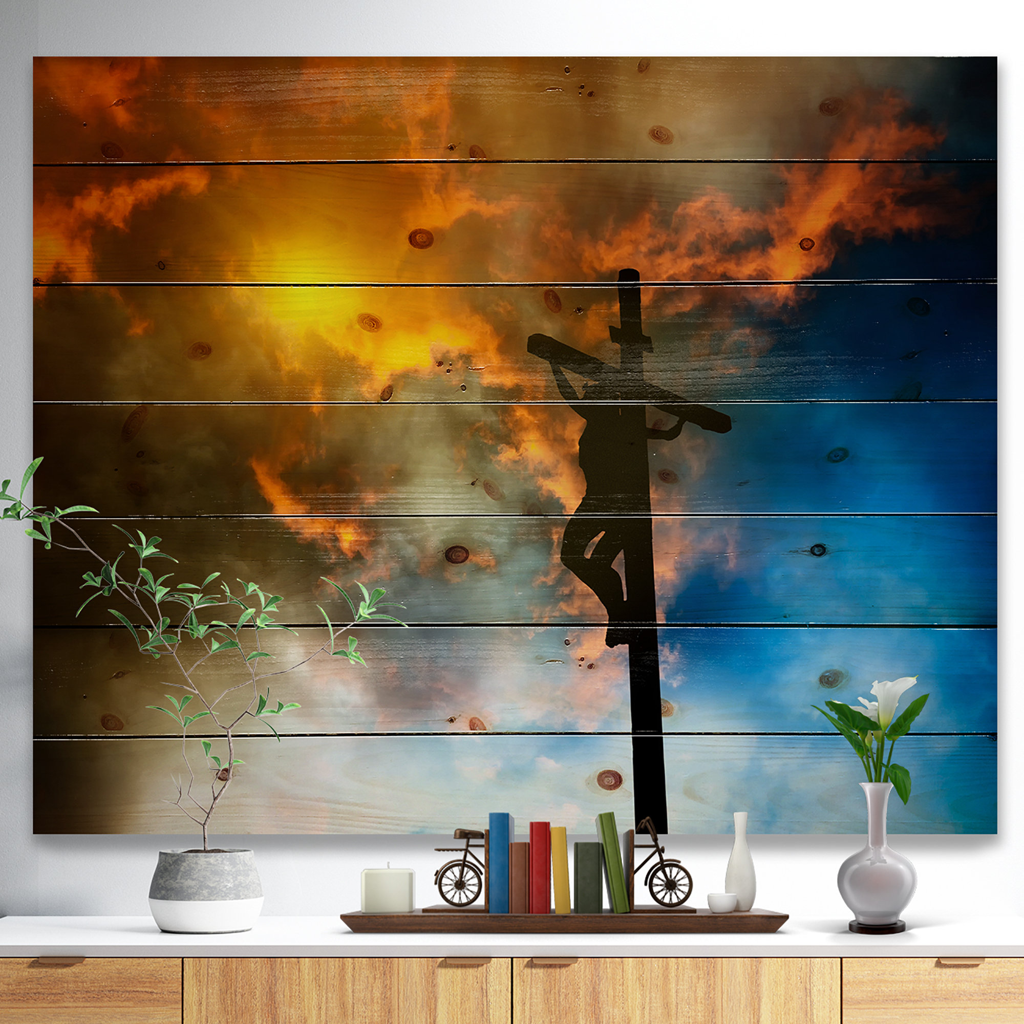 Ebern Designs Jesus On The Cross Jesus On The Cross - Painting on ...