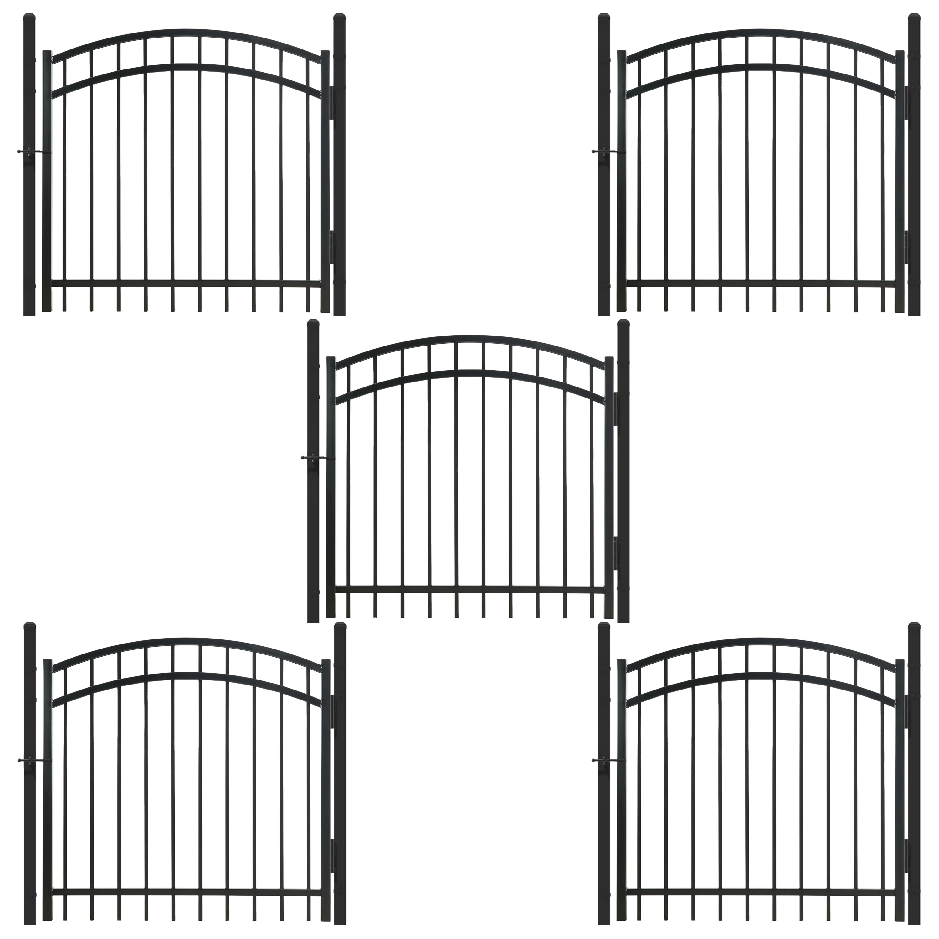 Fencer Wire Heavy Duty Arched Decorative Fence Gate with Gate Lock ...