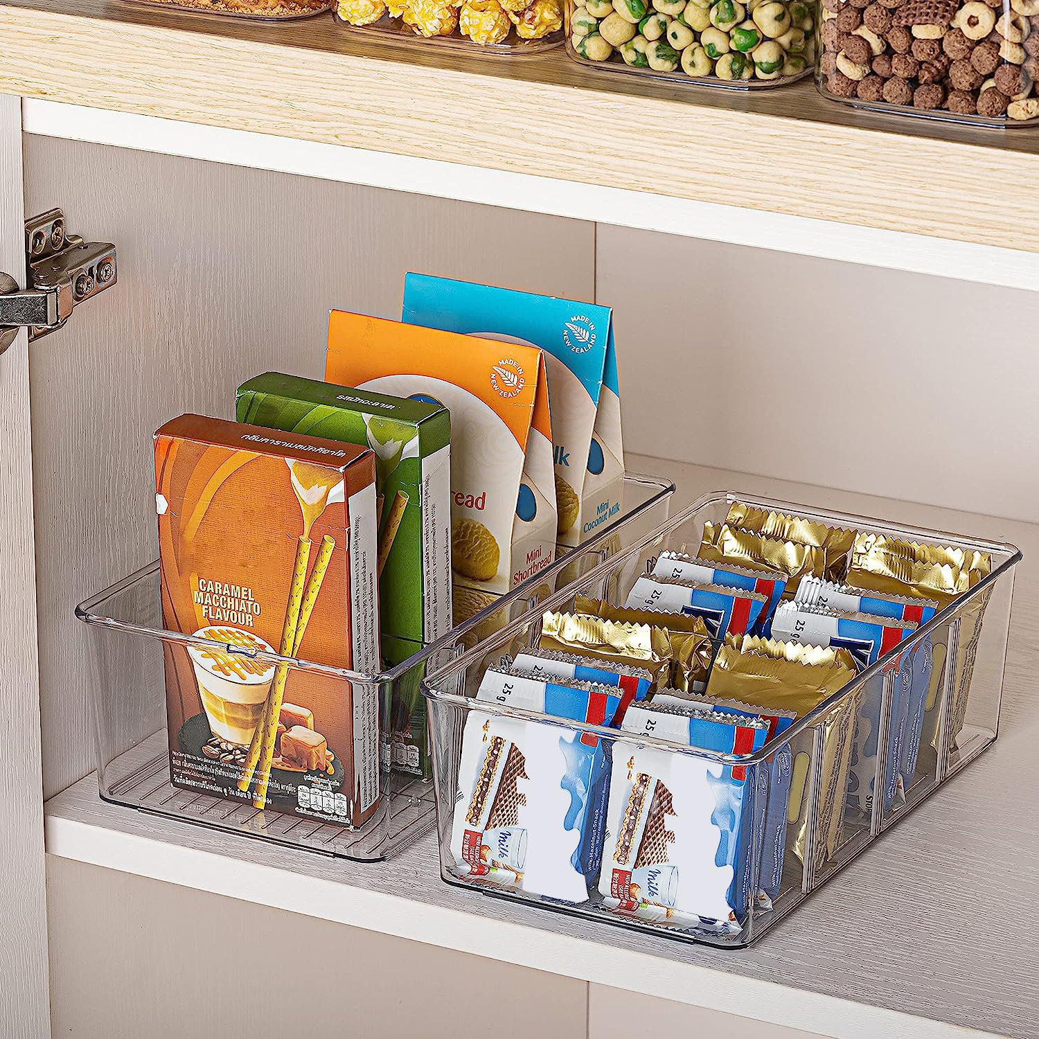 Orren Ellis 4-Pack Clear Food Storage Organizer, 4 Compartments For ...