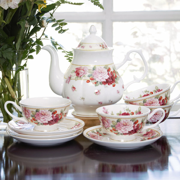 Grace's Tea Ware Gracie Bone China Peony and Strawberry Collection ...