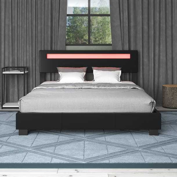 Orren Ellis Toto Upholstered Platform 4 Piece Bedroom Set | Wayfair