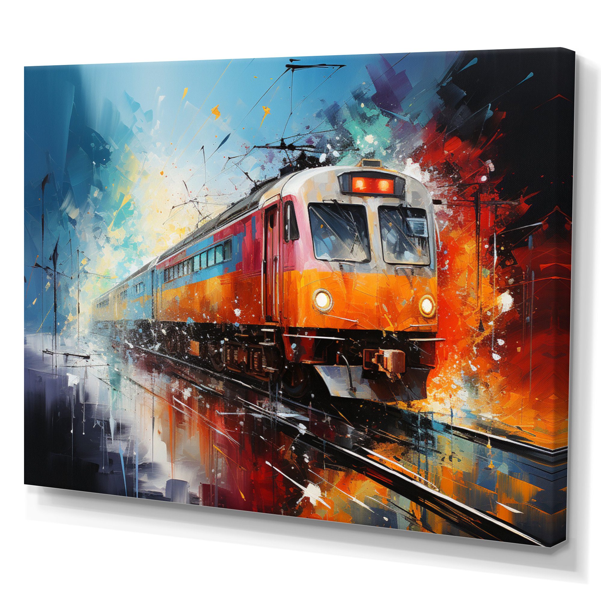 Latitude Run® Train Dynamic Momentum Pointillism III On Canvas Print ...