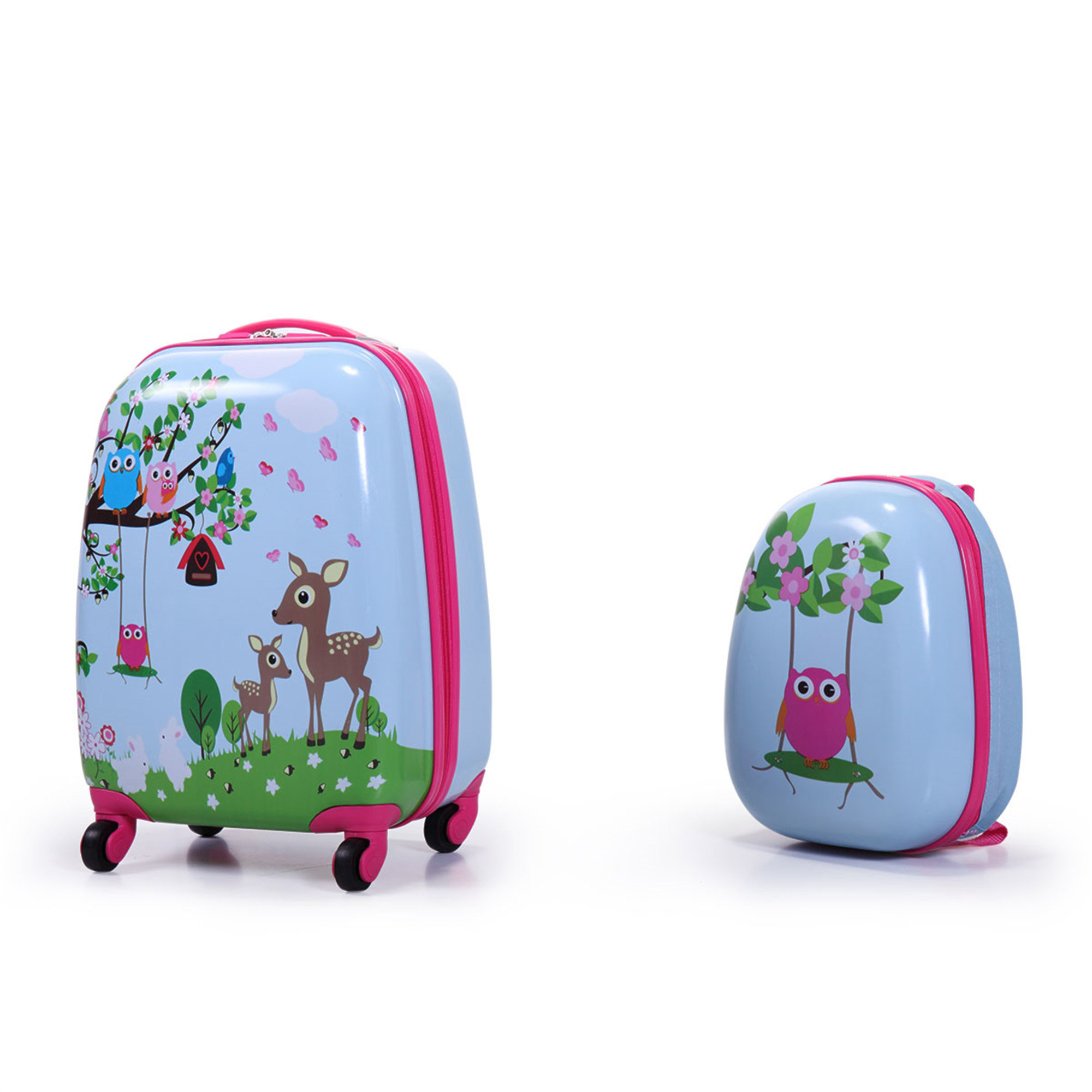 LOONGFIELD 2 PCS Kids Luggage Set, 12" Backpack And 16" Spinner Case ...