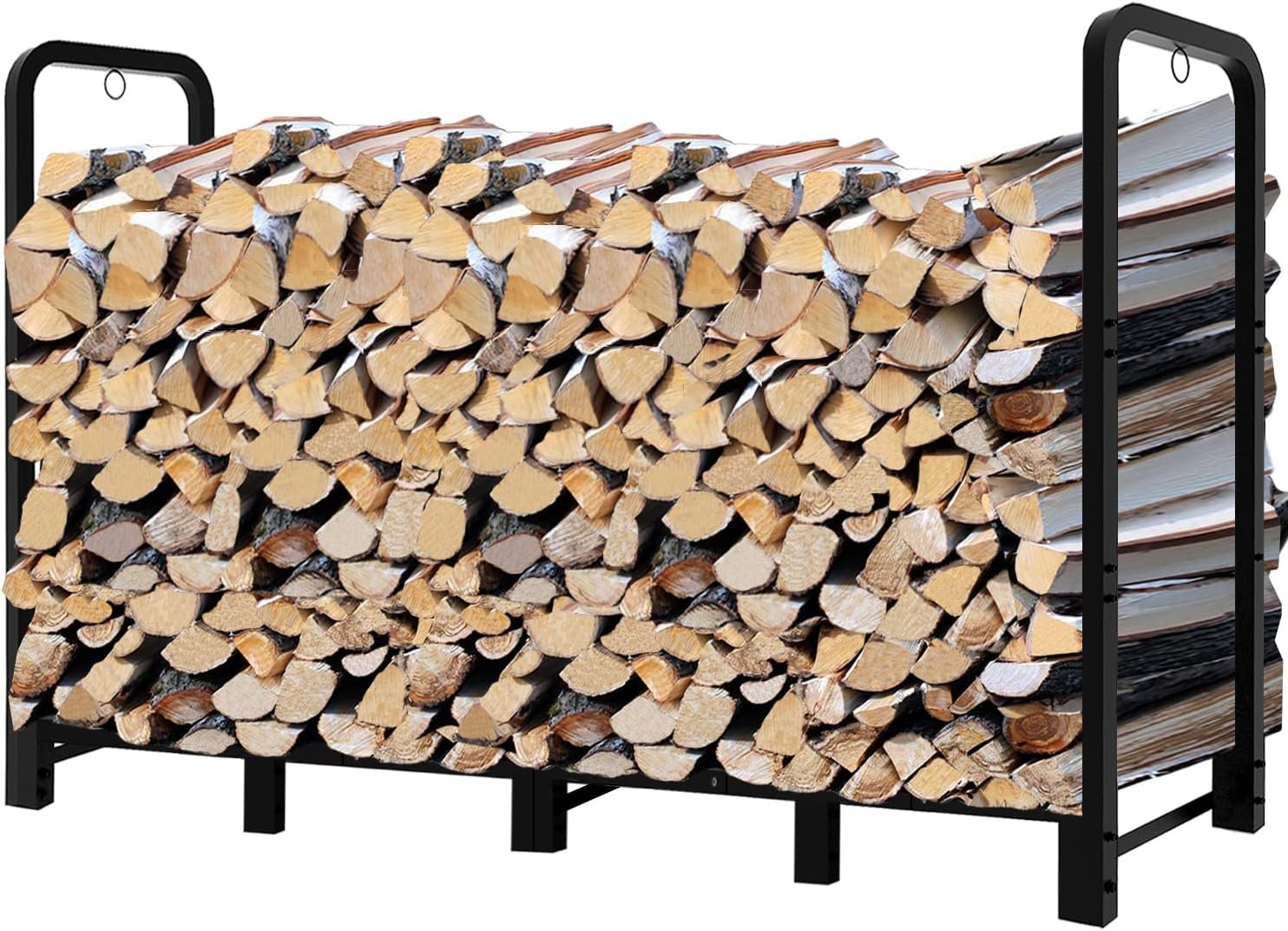 Latitude Run® Heavy Duty Metal Firewood Rack - Easy To Install, Rust ...