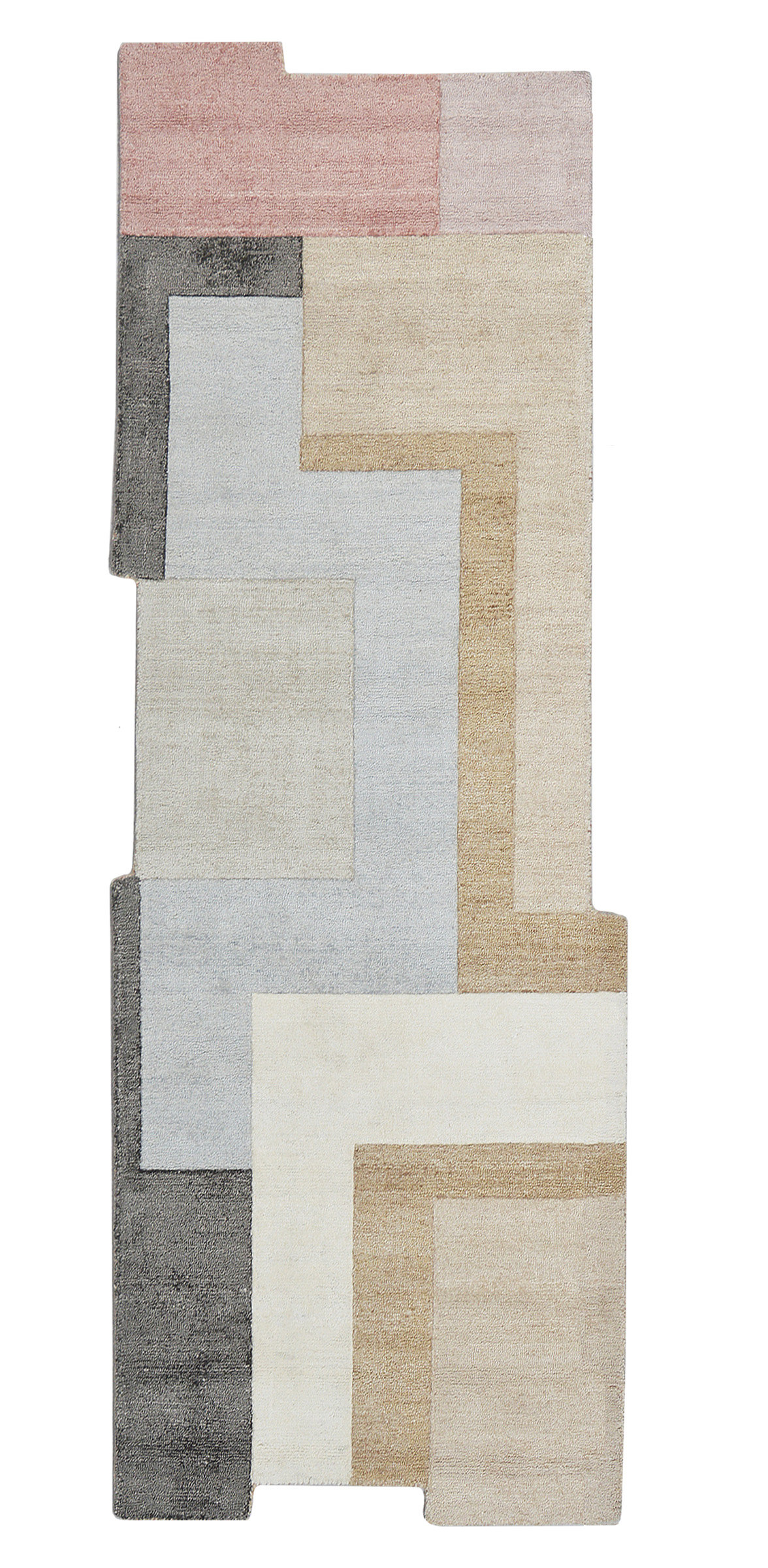 LOOMY Jenny from the Block Geometric Handmade Tufted Brown/Blue/Pink ...