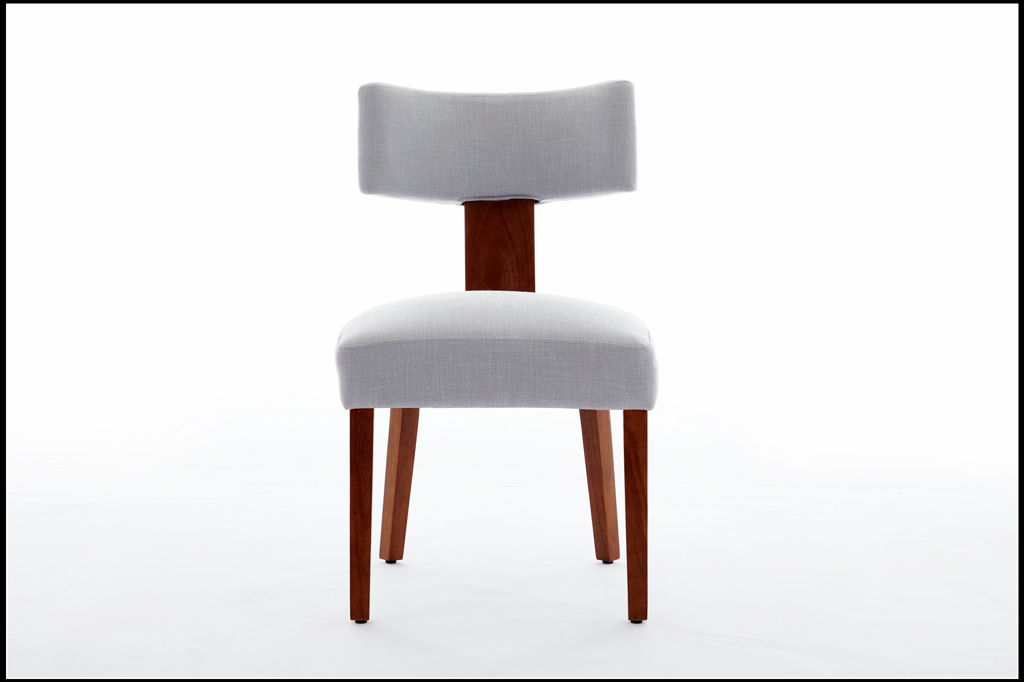 Latitude Run® Set of 2 Modern Armless Dining Chairs with Curved ...