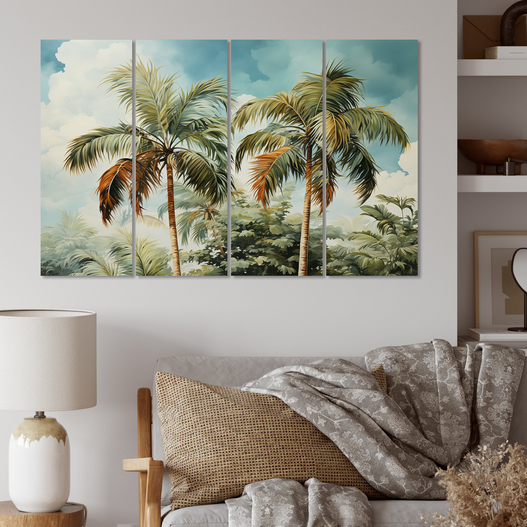 Bay Isle Home™ Minimalism Plam Trees Solutide I - Floral Canvas Prints ...