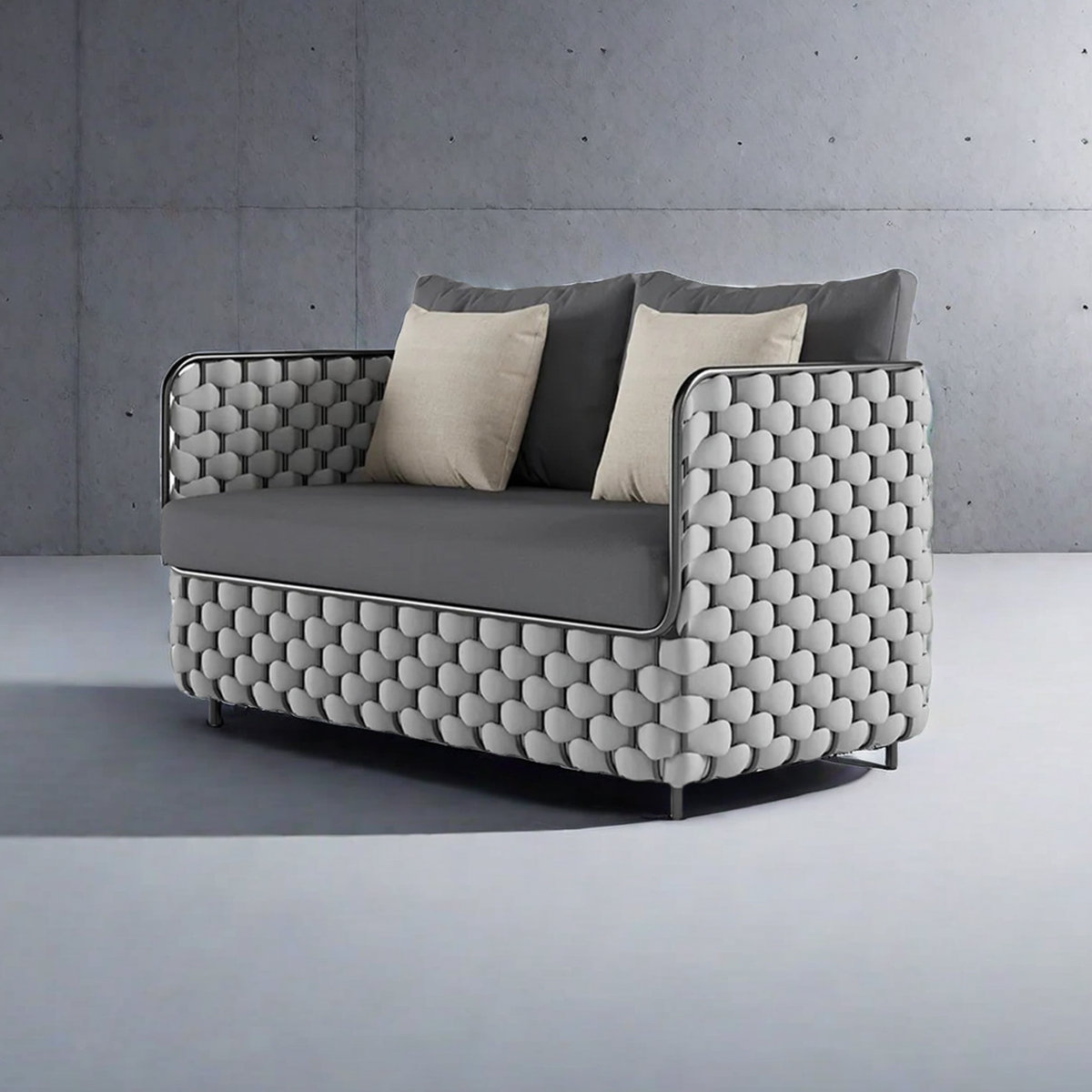 Red Barrel Studio® Simple creative villa woven rope patio sofas | Wayfair