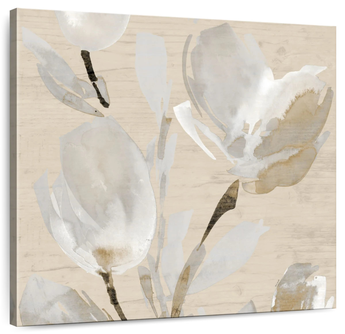 Wade Logan® Avery Neutral Tulips II | Wayfair