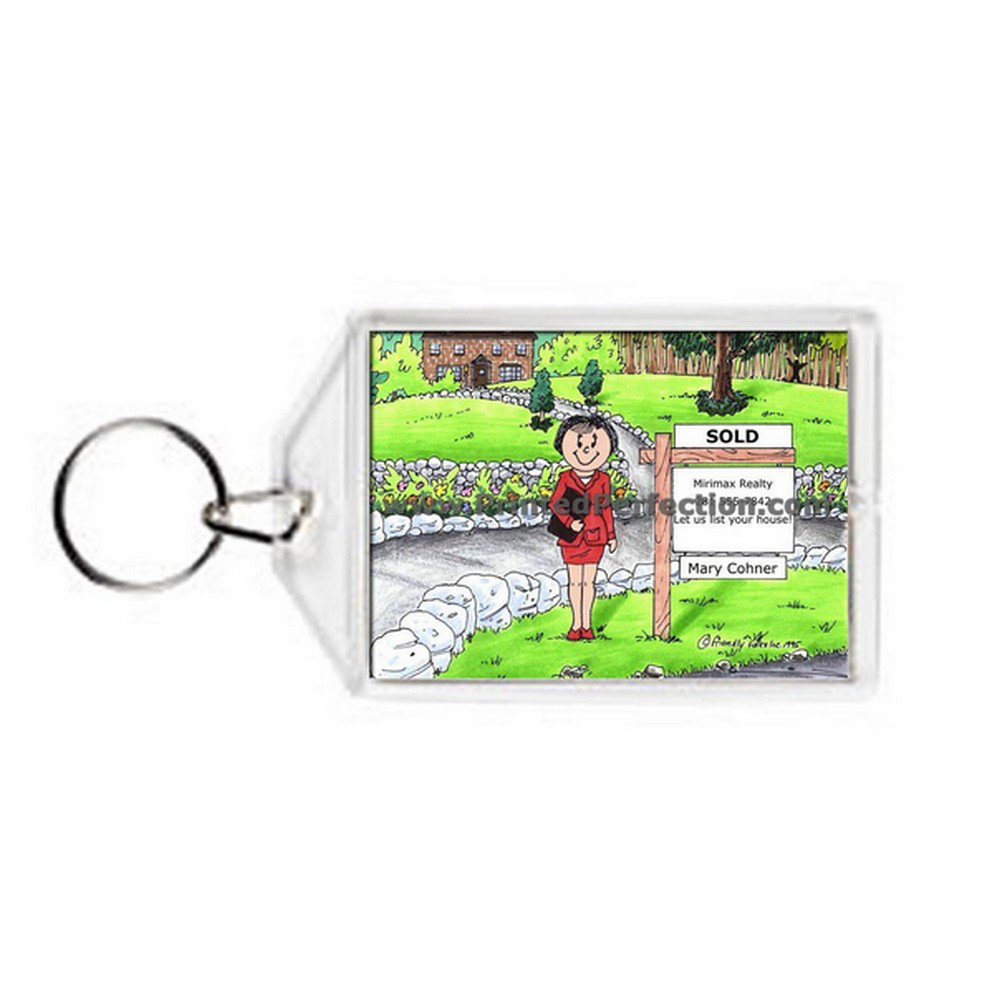 Printed Perfection Personalized Realtor - Female Acrylic Key Chain ...