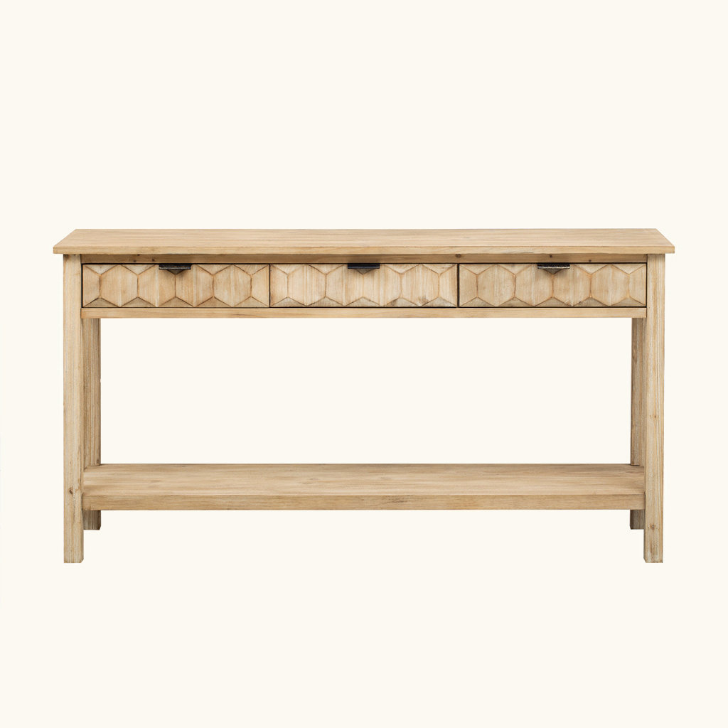 Millwood Pines Modern Stylish Console Table with Honeycomb Design | Wayfair