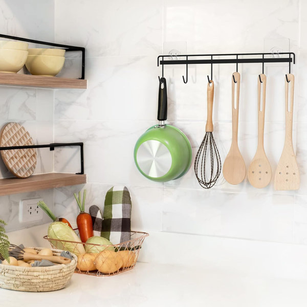 Prep & Savour Metal Rectangle Wall Mounted Pot Rack | Wayfair